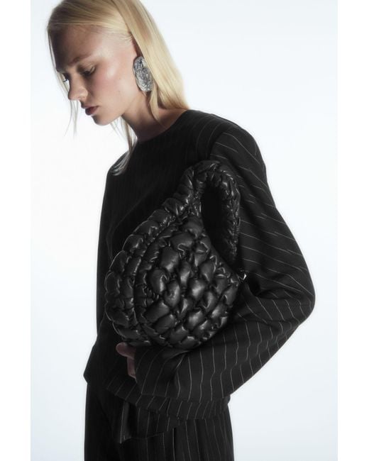 COS Quilted Mini Bag - Leather in Black | Lyst