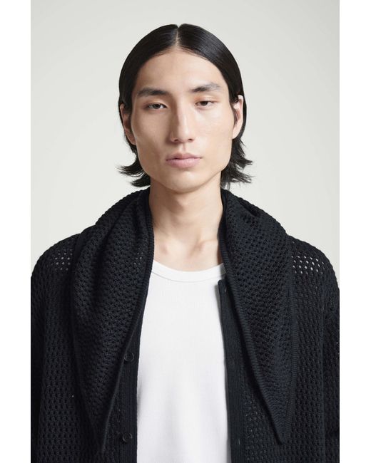 COS Crochet Wool Neckerchief in Black for Men | Lyst UK