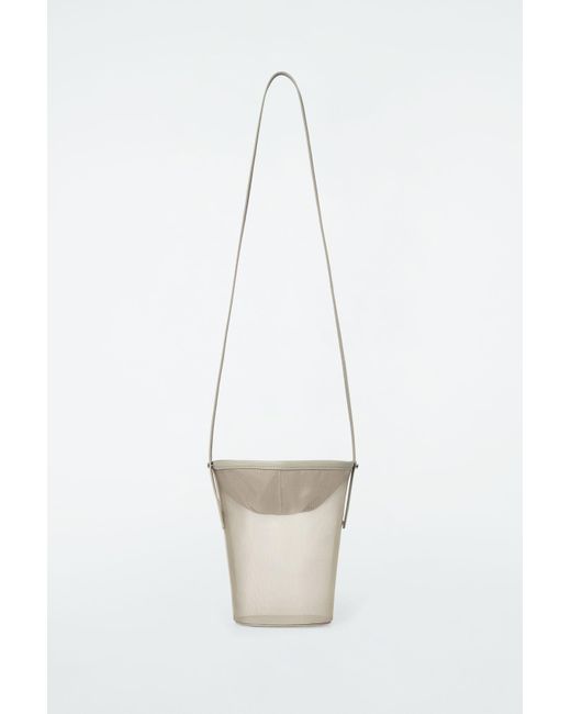 COS Mini Bucket Bag - Mesh in White | Lyst