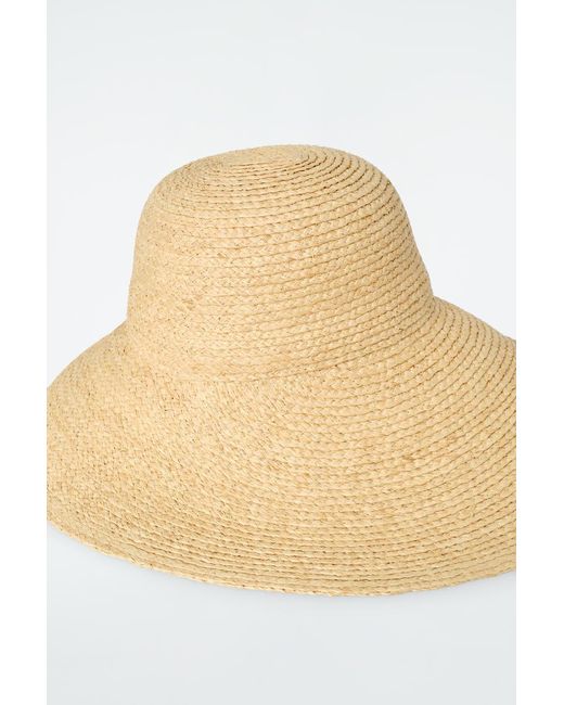 COS Wide-brim Straw Hat in White | Lyst UK