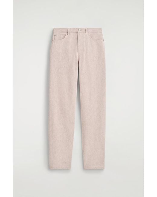COS Bay Barrel-Leg Jeans in Pink | Lyst