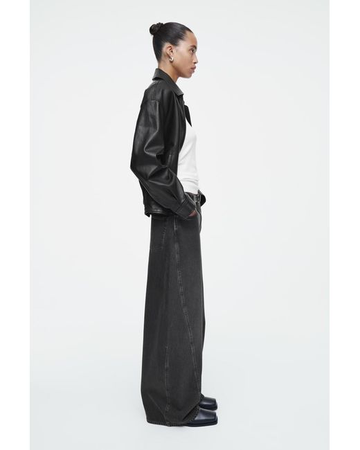COS Square-toe Leather Chelsea Boots in Black | Lyst