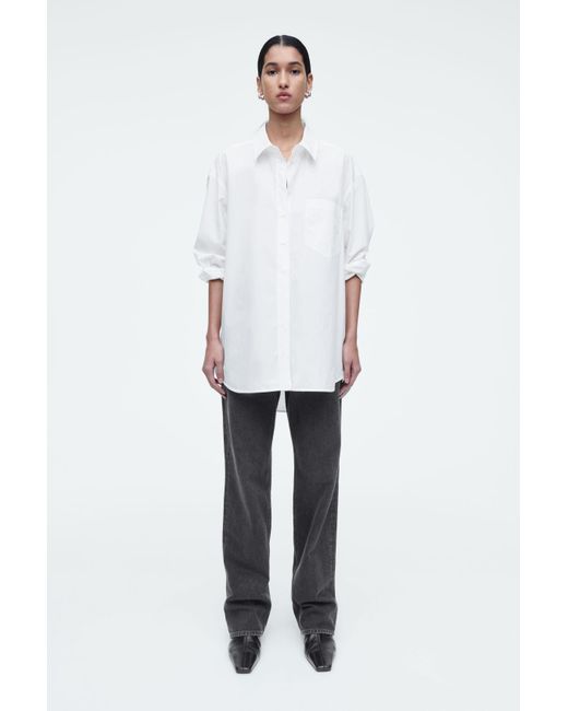COS Column Straight-leg Jeans in Gray | Lyst