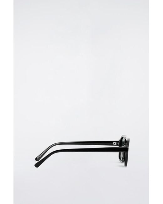 COS Rectangular Aviator Sunglasses in Black for Men | Lyst