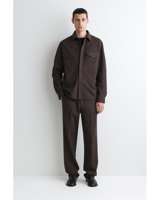 COS Relaxed Boiled-Wool Overshirt in Green for Men | Lyst UK