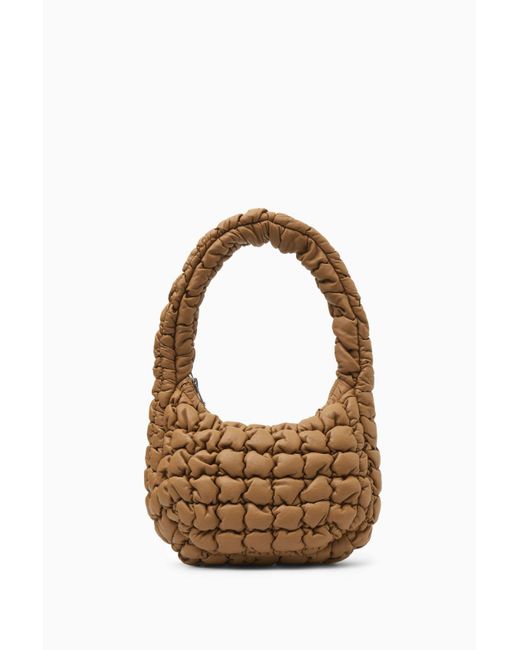 COS Quilted Mini Bag - Leather in Metallic | Lyst