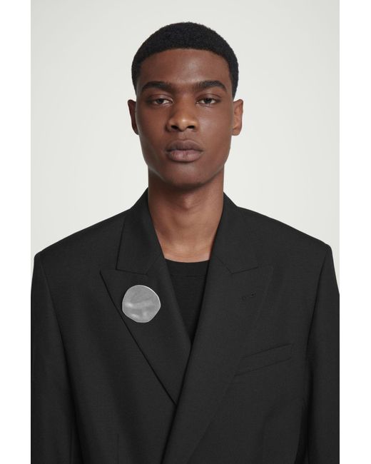 COS Hammered Brooch in Metallic for Men | Lyst