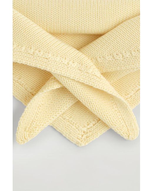 COS Merino Wool Triangle Scarf in Natural | Lyst UK