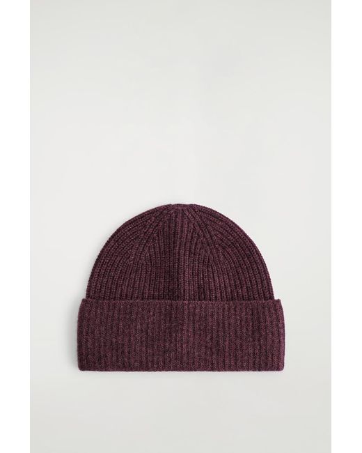 COS Wool-Cashmere Beanie in Red | Lyst UK