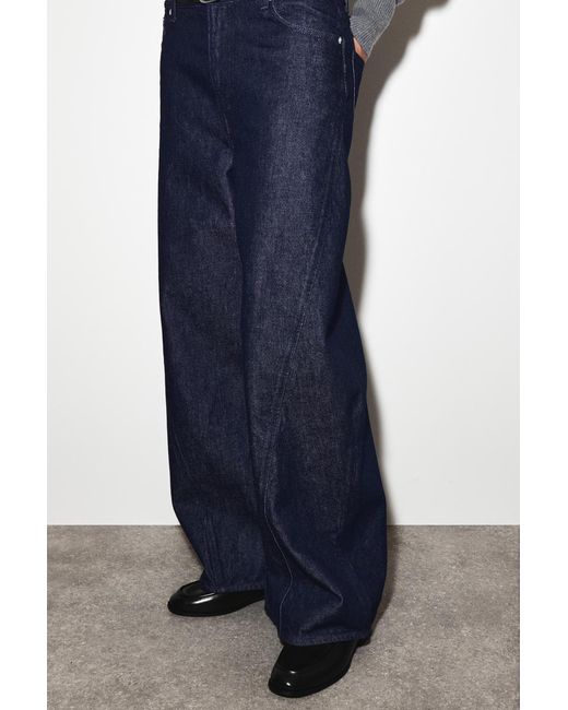 COS Twist Barrel-Leg Jeans in Blue | Lyst UK