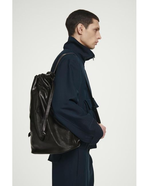 COS Leather Duffle Backpack in Brown for Men | Lyst