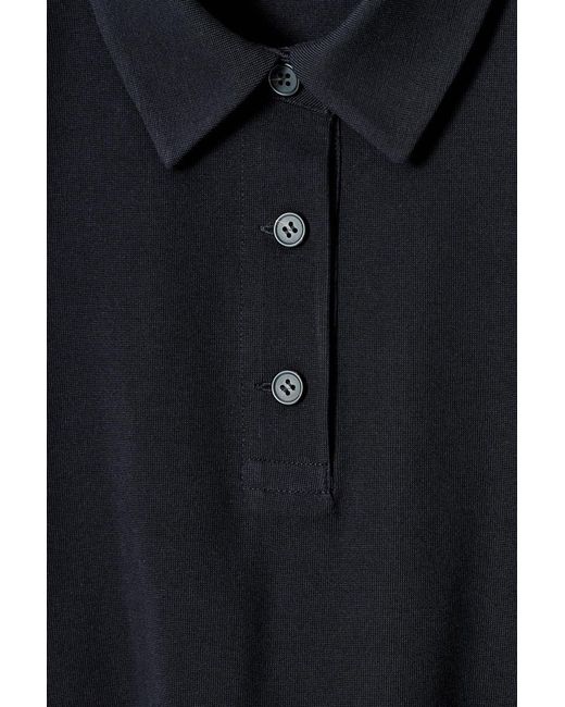 COS Boxy Polo Shirt in Blue | Lyst