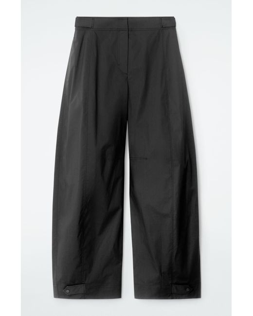 COS Barrel-leg Utility Trousers in Black | Lyst