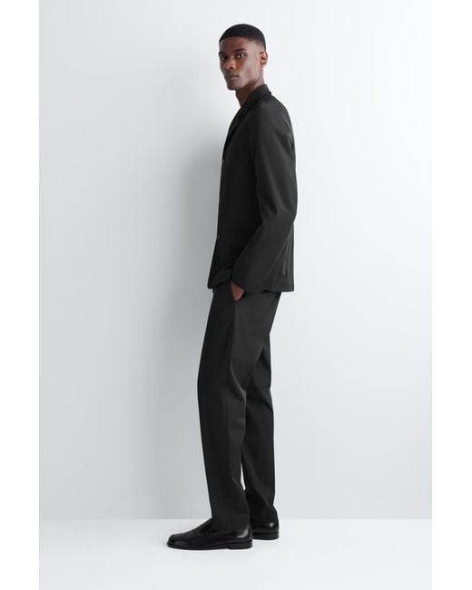 COS Slim Unstructured Tech-Twill Blazer in Black for Men | Lyst
