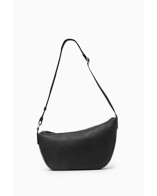 COS Crescent Crossbody - Leather in Black for Men | Lyst