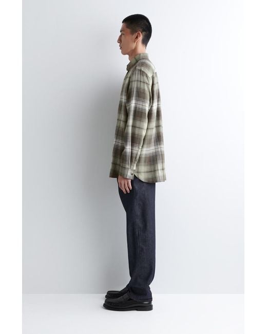 COS Checked Pima Cotton Shirt in Green for Men | Lyst UK