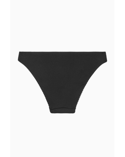 COS Classic Ribbed Bikini Briefs in Black | Lyst