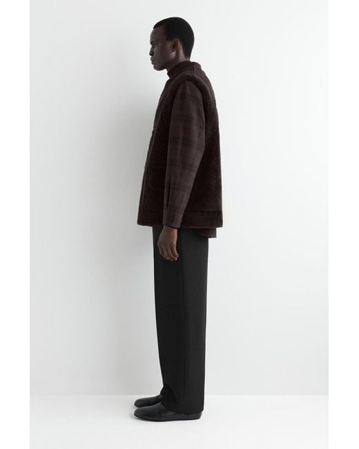 COS Shearling Gilet in Black for Men | Lyst UK