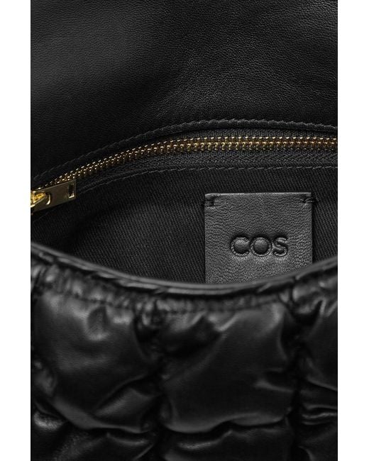 COS Quilted Crossbody Bag - Leather in Black | Lyst