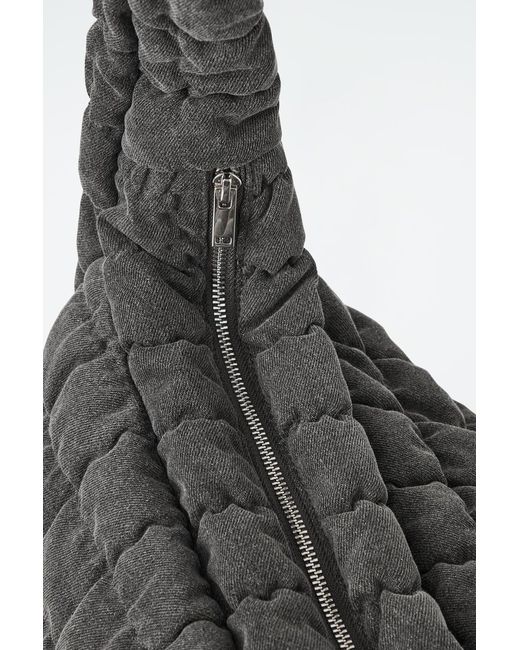 COS Oversized Quilted Crossbody Bag in Gray | Lyst