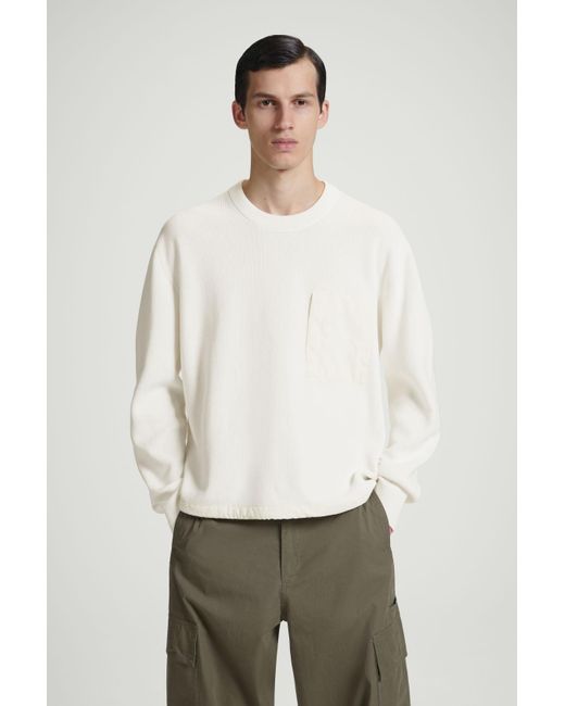 COS Parachute Ribbed-knit Jumper in Natural for Men | Lyst