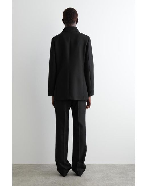COS Tailored Wool-Blend Jacket in Black | Lyst UK