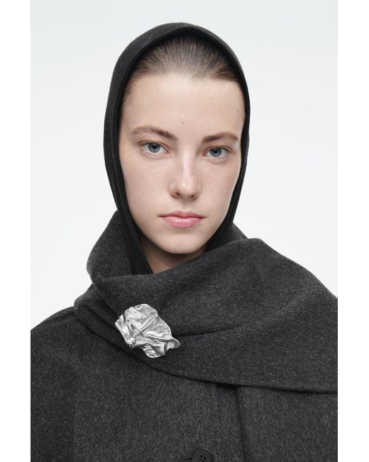 COS Scrunched Brooch in White | Lyst