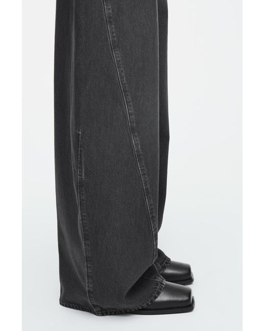 COS Square-toe Leather Chelsea Boots in Black | Lyst