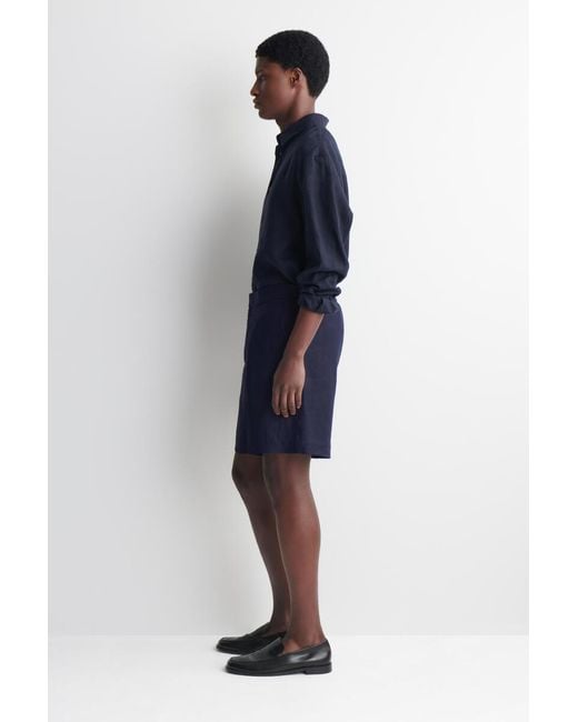 COS Tailored Linen Shorts in Blue for Men | Lyst