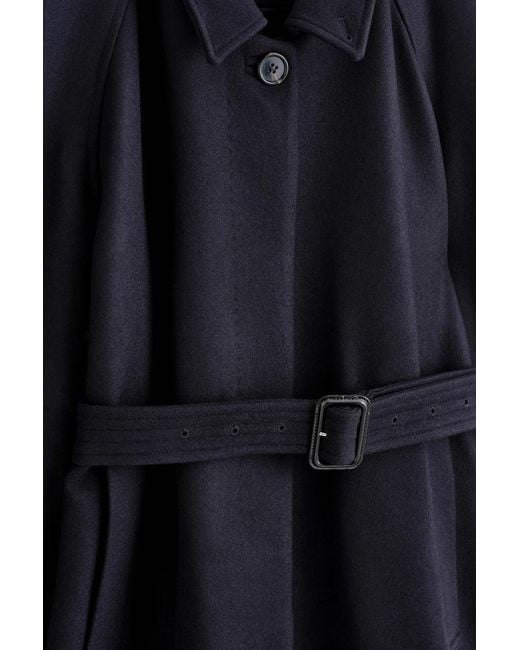 COS Wool-Blend Trench Coat in Blue | Lyst UK
