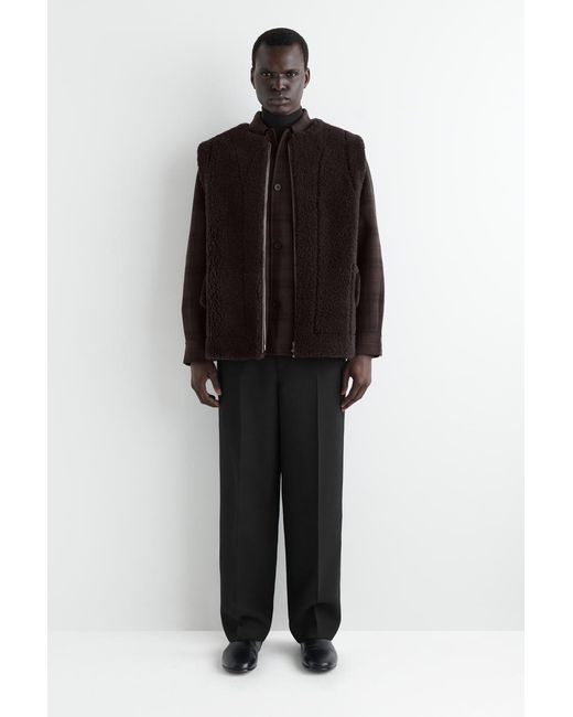 COS Shearling Gilet in Black for Men | Lyst UK