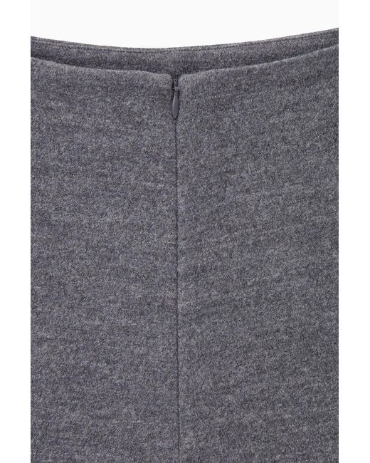 COS Boiled-wool Mini Skirt in Grey | Lyst UK