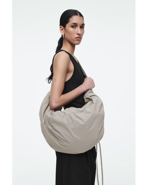 COS Canopy Oversized Crossbody Bag in White | Lyst