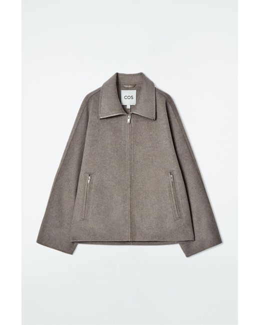 COS Oversized Double-faced Wool Jacket in Brown | Lyst