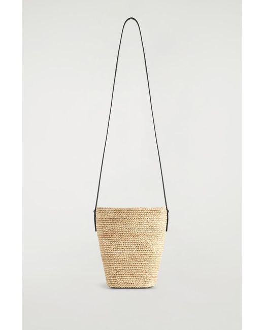 COS Mini Bucket Bag in White | Lyst