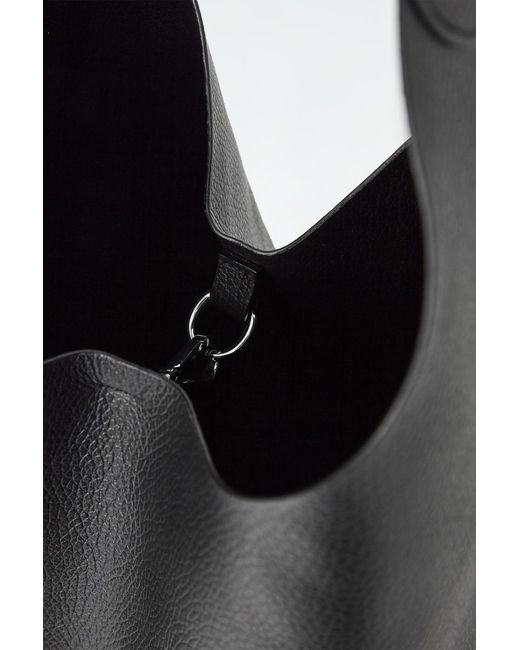 COS Serif Tote Bag - Leather in Black | Lyst