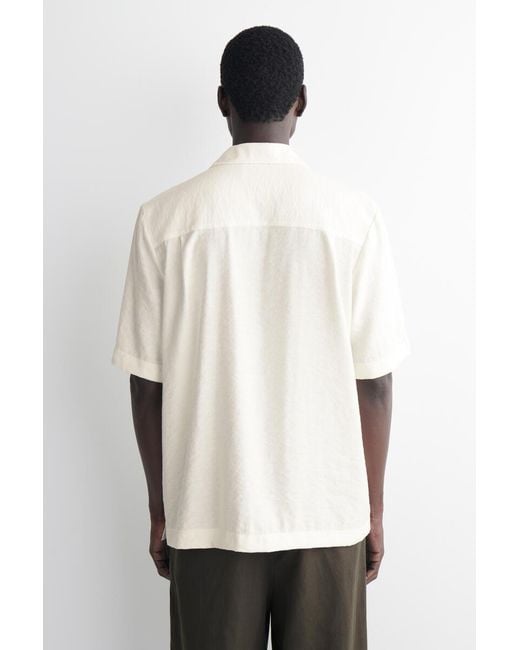 COS Camp-collar Linen Shirt in Blue for Men | Lyst