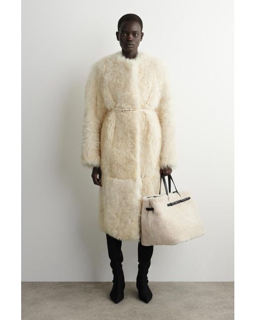 COS Chalet Tote Bag in Natural | Lyst