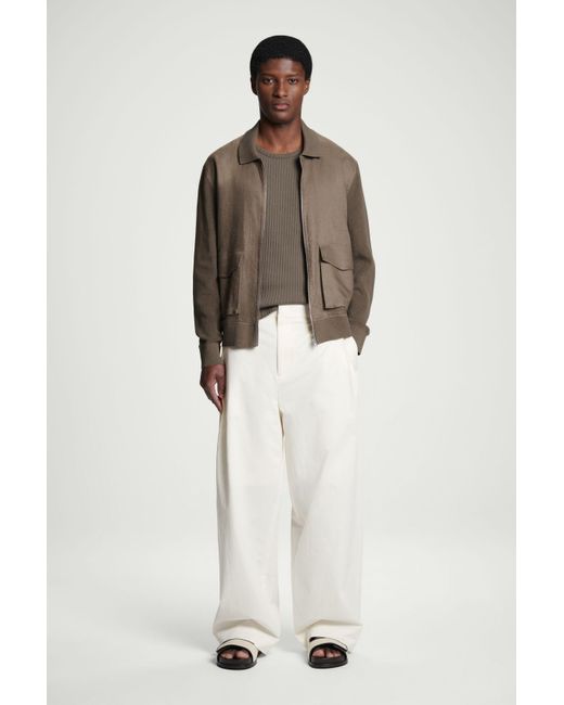 COS Linen Double-strap Sandals in Brown for Men | Lyst