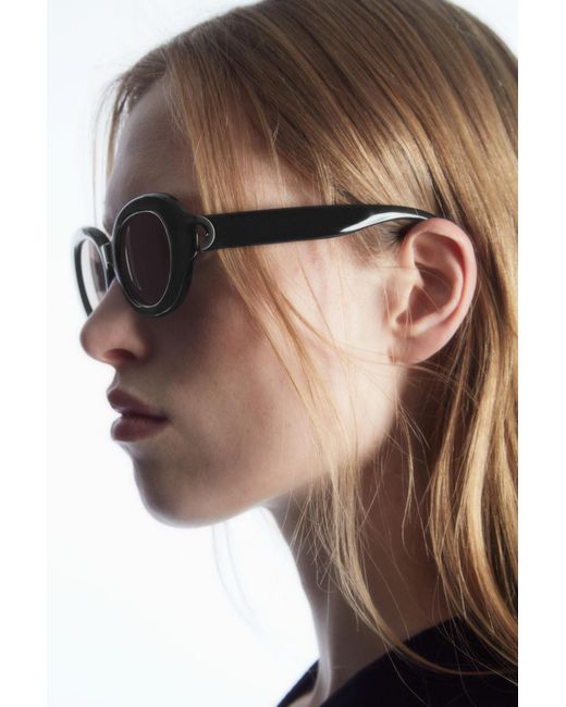 COS Oval Sunglasses - Round in White | Lyst