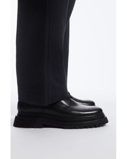 COS Chunky Leather Derby Shoes in Black for Men | Lyst