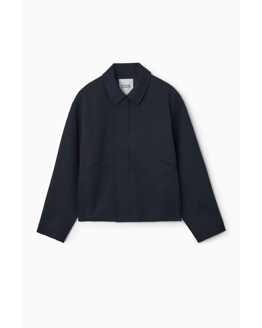 COS Twill Utility Bomber Jacket in Blue for Men | Lyst UK
