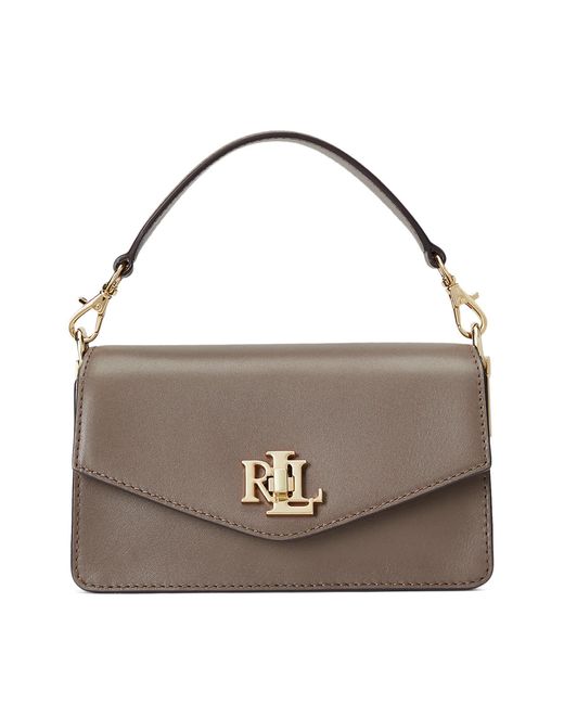 Lauren by Ralph Lauren Leather Small Tayler Crossbody Handbag in Brown ...