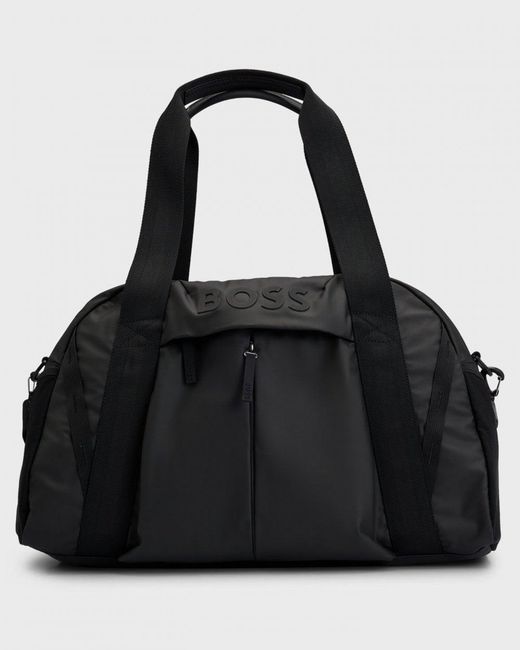 BOSS Stormy Faux Leather Holdall With Logo Details in Black for Men ...