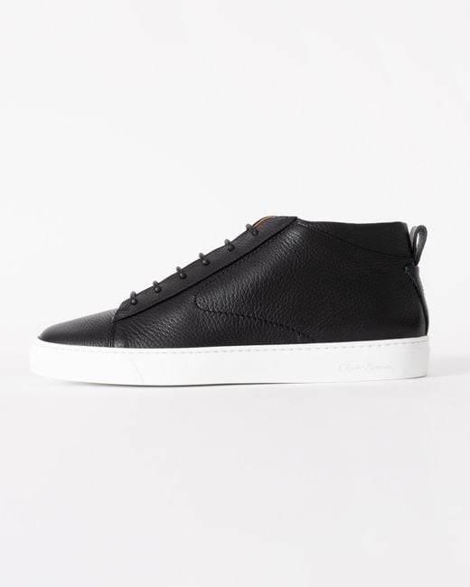 Oliver Sweeney Fermo Mid Cut Deer Leather Trainers in Black for Men ...