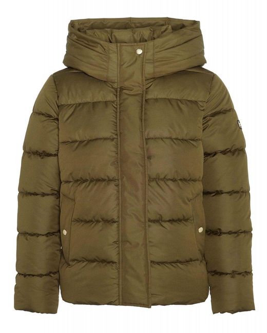 Barbour Barron Puffer Jacket in Green | Lyst UK