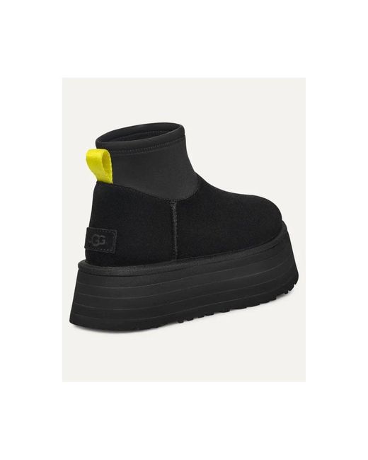 UGG Classic Mini Dipper Platform Boots in Black | Lyst