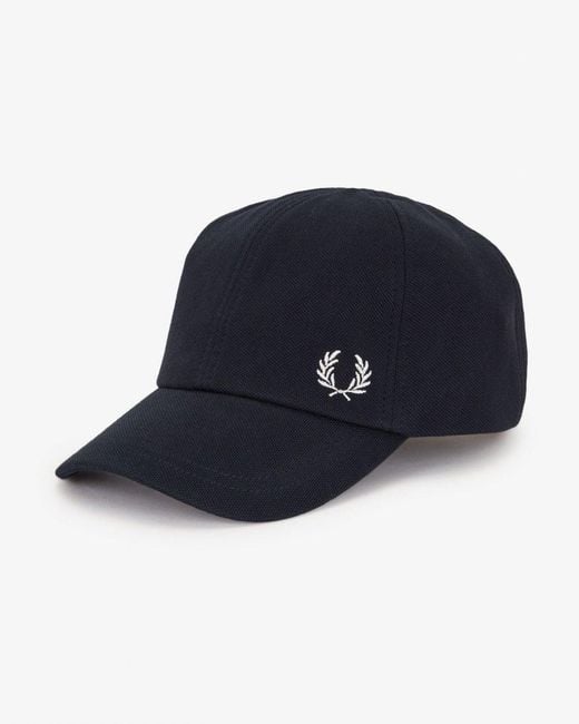 Fred Perry Classic Piqué Cap in Blue for Men | Lyst
