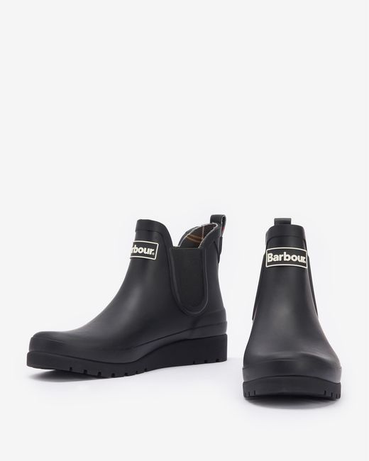 Barbour Clifton Wedge Chelsea Wellies in Black | Lyst