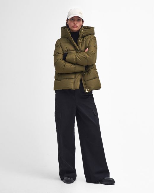 Barbour Barron Puffer Jacket Colour: Empire in Green | Lyst